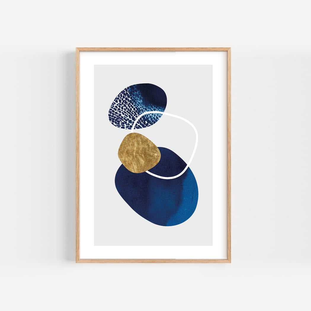 Abstract Pebbles No.1 | Coastal Print | Paper Birch
